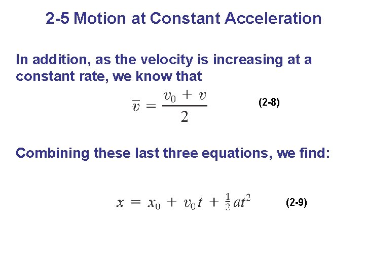 Chapter 2 Describing Motion Kinematics in One Dimension