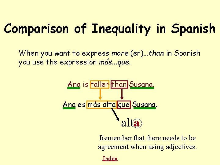 LOS COMPARATIVOS Y LOS SUPERLATIVOS Williamsburg Middle School