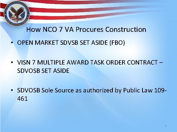 NETWORK CONTRACTING OFFICE 7 Who We Are NCO