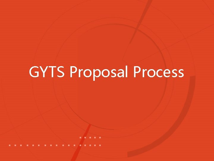 Global Youth Tobacco Survey GYTS Proposal Development Overview