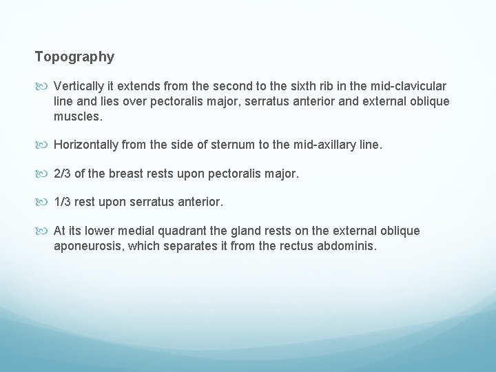 CLASS 5 11082015 Dr Deepika Patil BREAST ANATOMY