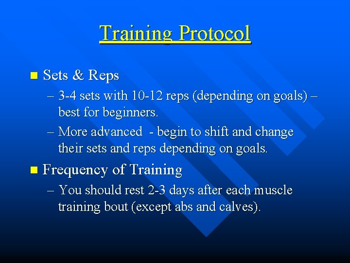 CHAPTER 8 PRINCIPLES OF STRENGTH TRAINING ASSESSMENT AND