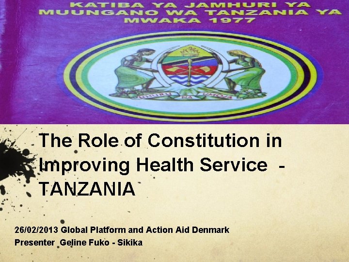 The Role of Constitution in Improving Health Service