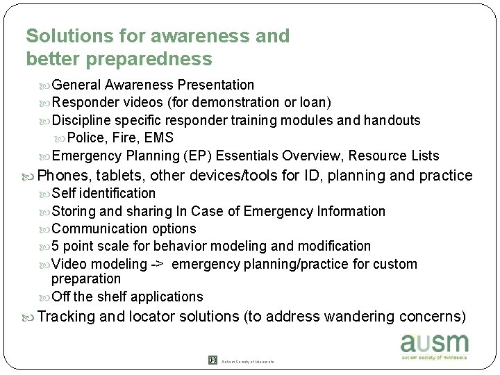 Autism Spectrum Disorder Emergency Planning and Preparedness Strategies