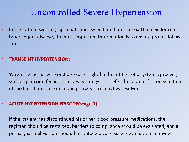 Hypertension Crisis Case Scenario A 50 yearold man