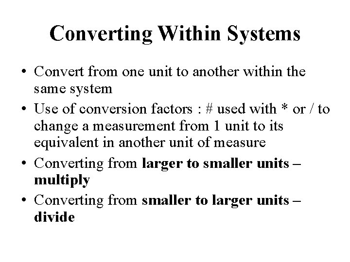 Systems of Measurement in Veterinary Pharmacology Chapter 6