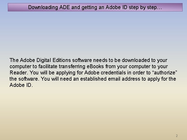 Downloading Adobe Digital Editions 4 0 and Getting