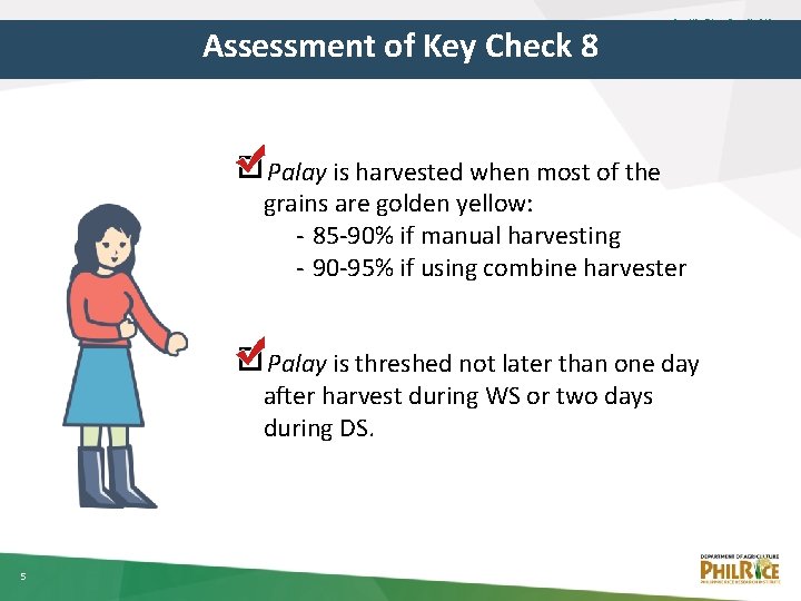 PALAYCHECK SYSTEM FOR IRRIGATED LOWLAND RICE As of
