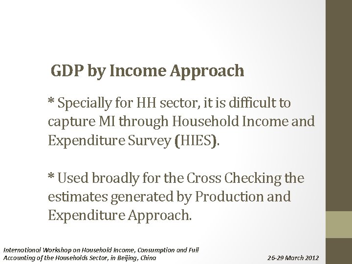 State of Qatar Statistics Authority GDP by Income
