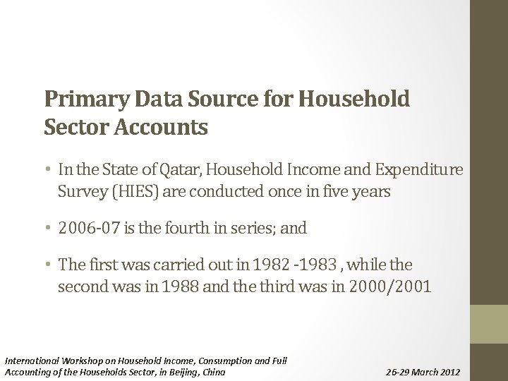 State of Qatar Statistics Authority GDP by Income