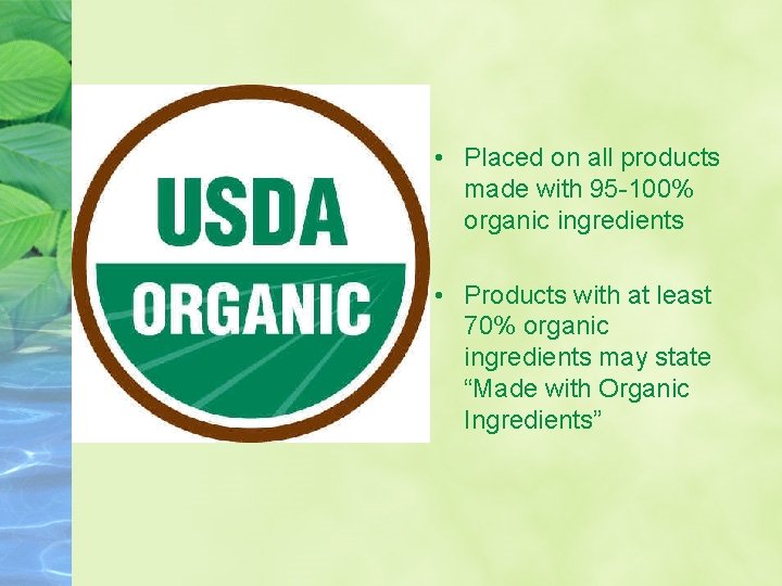 Explaining the Organic Food Trend By Nicole Grimes