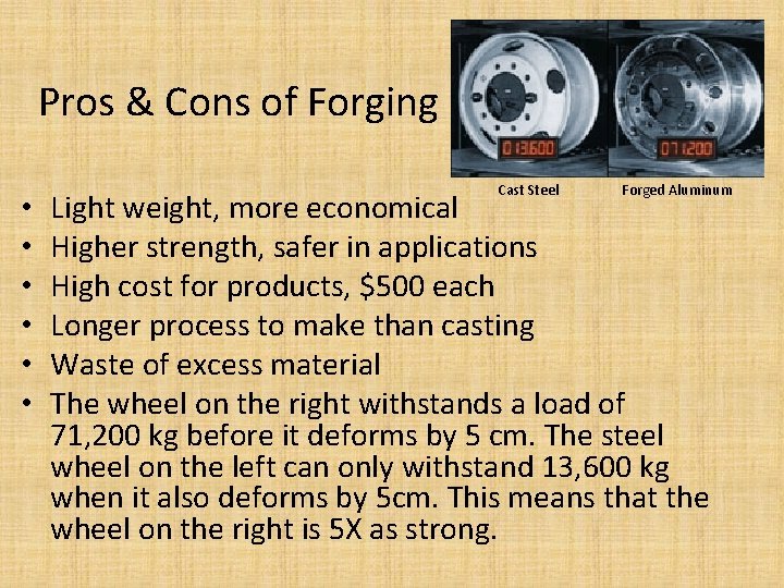 Cast vs Forged Rims a presentation by Blair