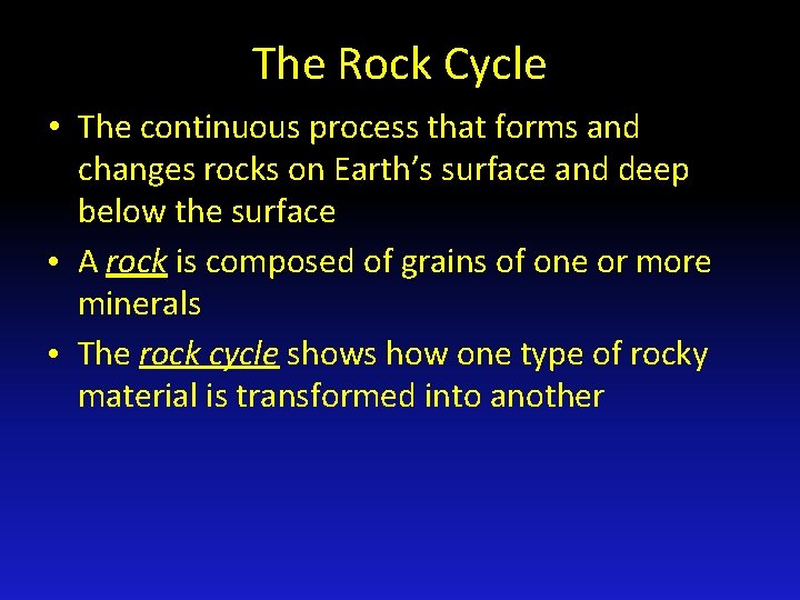 The Rock Cycle Igneous Rocks Volcanoes Earth and