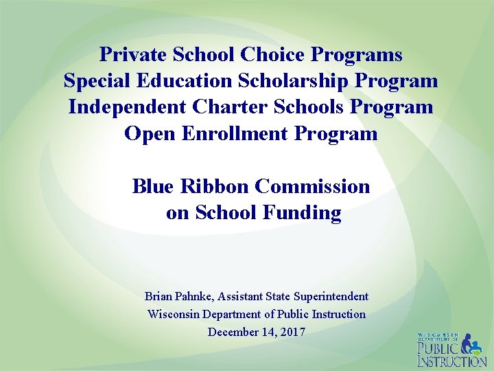 Private School Choice Programs Special Education Scholarship Program