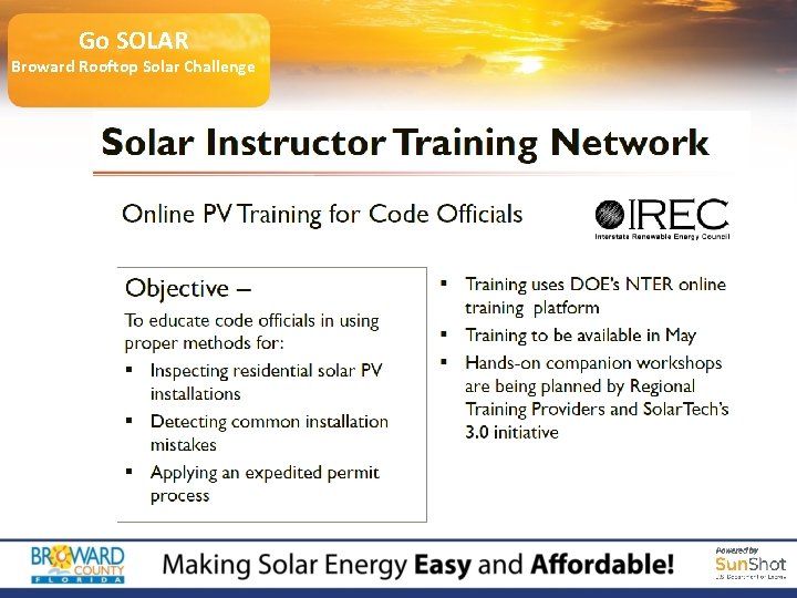 Go SOLAR Broward Rooftop Solar Challenge Challenge Overview
