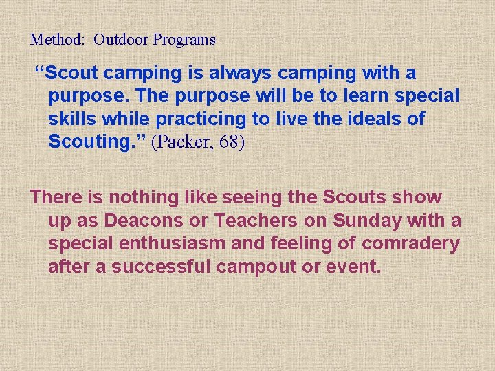 The Aims Methods of Scouting The Aims of