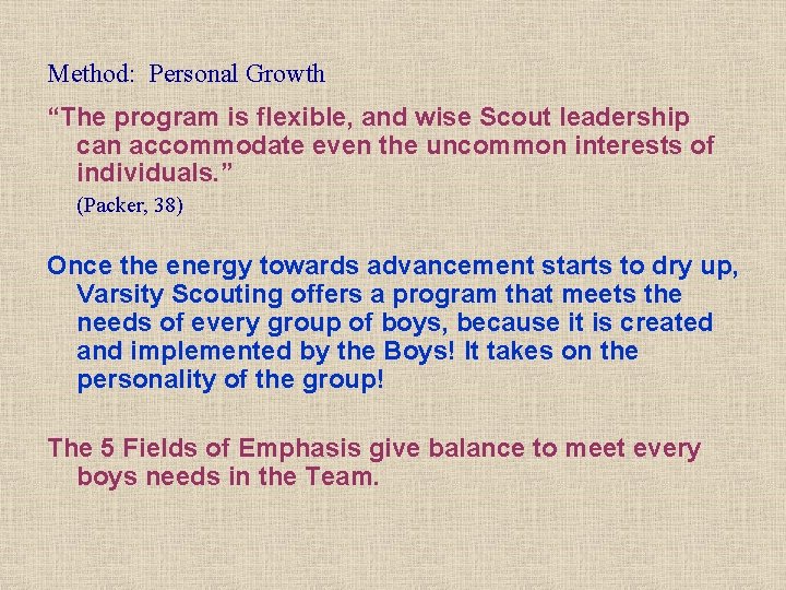 The Aims Methods of Scouting The Aims of