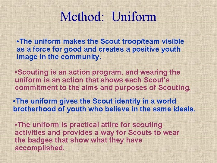 The Aims Methods of Scouting The Aims of