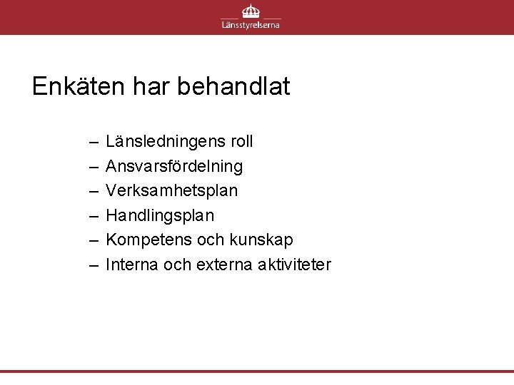 Lnsstyrelsernas arbete med Agenda 2030 gemensamma utmaningar 2018