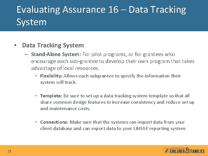 Evaluation of Assurance 16 Programs Kate Thomas and