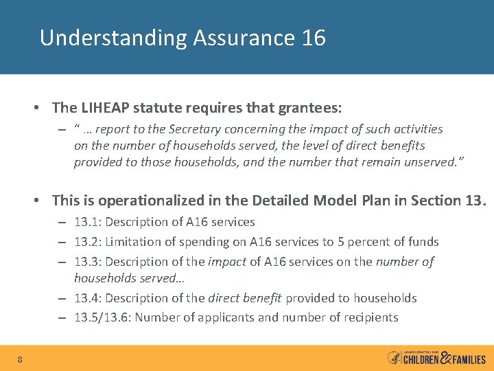 Evaluation of Assurance 16 Programs Kate Thomas and