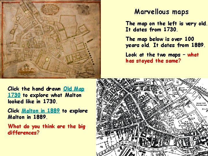 MARVELLOUS MAP OF MALTON CONTENTS 1950 s Black