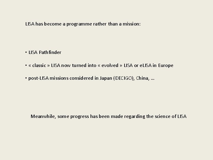 Overview of LISA signals Pierre Bintruy APC Paris