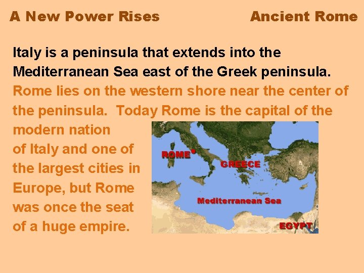 A New Power Rises Ancient Rome Italy is