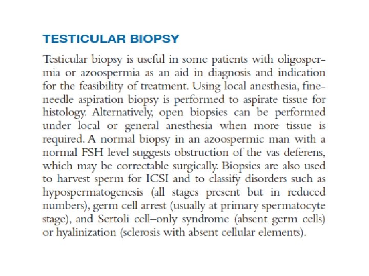 Disorders of the Testes Male Reproductive System Dr