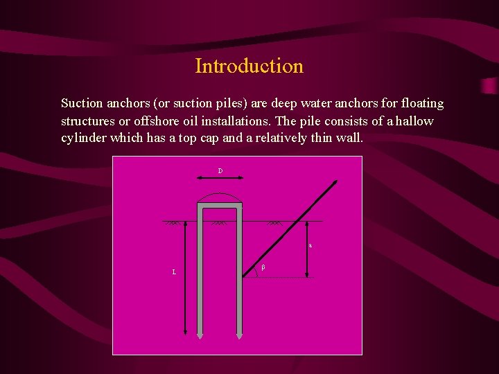 Limit Load Analysis of suction anchors for cohesive