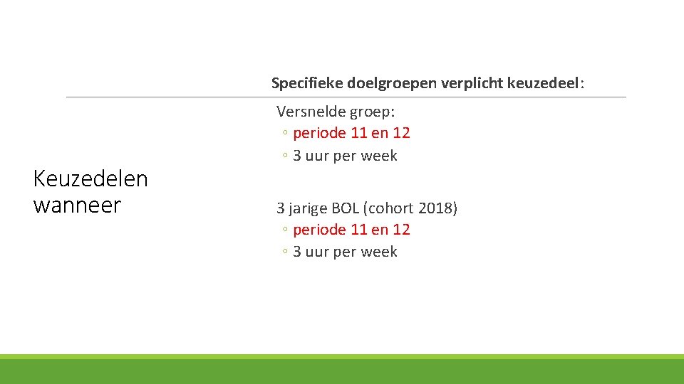 Keuzedelen doktersassistent 2020 DOEL MAKEN VAN EEN KEUZE
