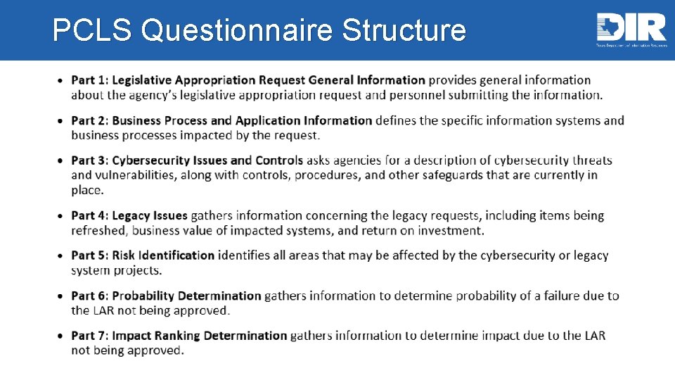 2018 Prioritization of Cybersecurity and Legacy Systems Projects