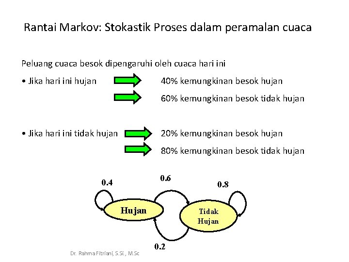 Rantai Markov dalam Riset Operasi Semester Genap 20112012