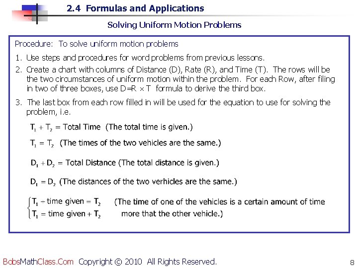2 4 Formulas and Applications A formula is