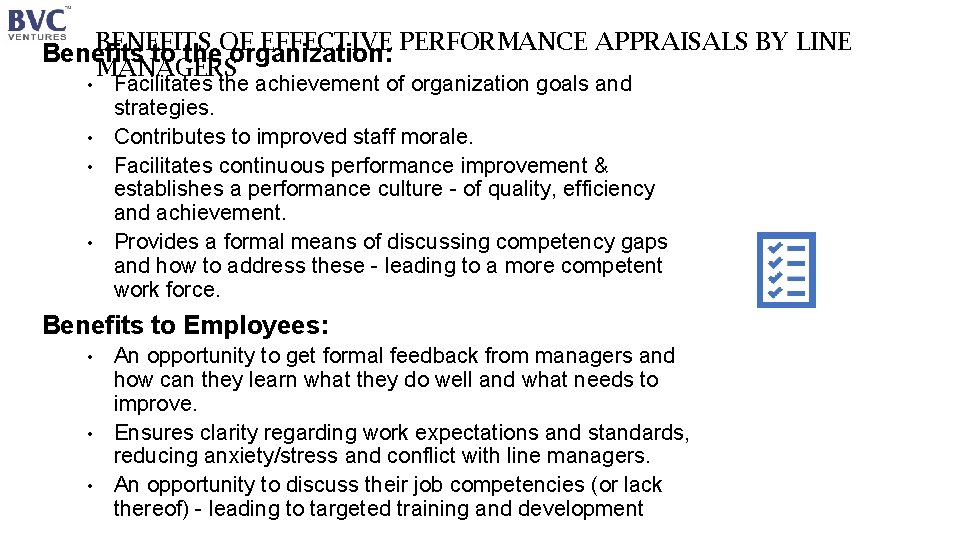 Introduction to PMS at SPINE PERFORMANCE APPRAISAL PROCESSBVC
