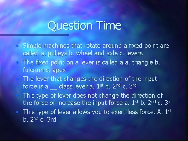 Types of Machines Would you like to go