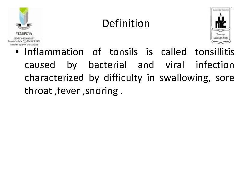 Unit 1 Tonsillitis PRESENTED BY REVIEWED BY Ms