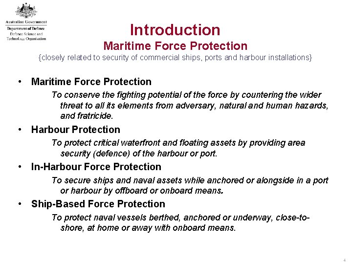 Maritime Force Protection Operations Analysis Methodology Development ...