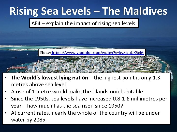 Rising Sea Levels The Maldives AF 4 explain