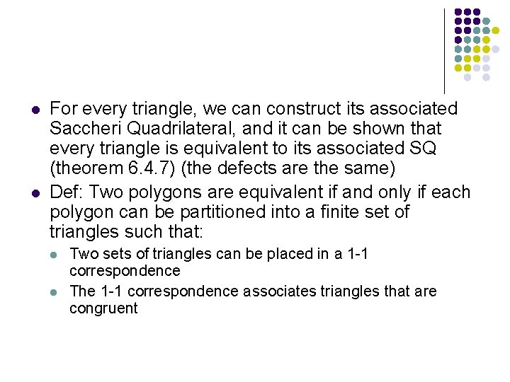 Chapter 6 NonEuclidean Geometries l l Back in