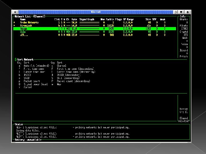 KISNET Software Para Detectar Redes Inalmbricas KISMET Kismet