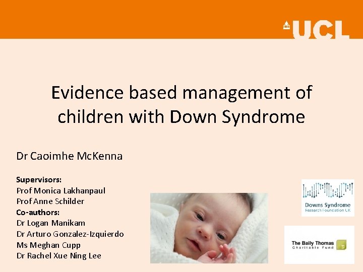 Evidence based management of children with Down Syndrome