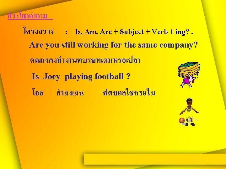 Present Continuous Tense Subject is am are Verb