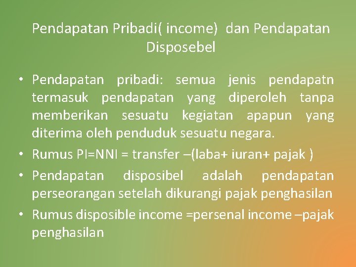 Beberapa istilah pendapatan nasional 1 2 3 4