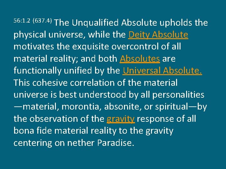 The Urantia Book Paper 56 Universal Unity Paper
