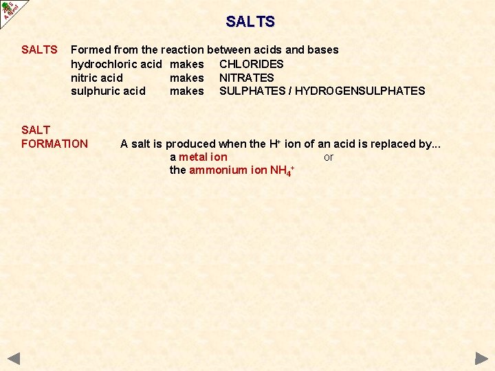 ACIDS BASES AND SALTS A guide for A