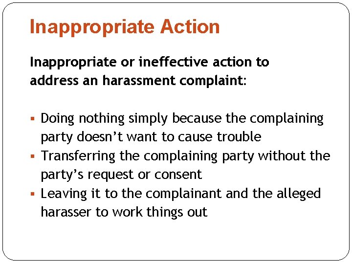 Workplace Harassment Avoidance Training Overview 1 Sexual Harassment