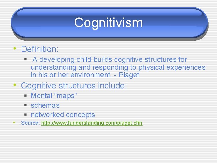 Learning Theories Christina De Cavalcanti Section 5552 Behaviorism