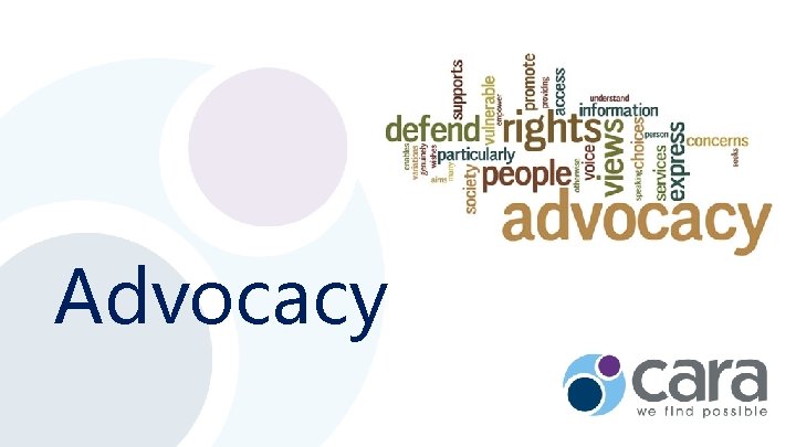 Advocacy What is Advocacy For our purposes acting