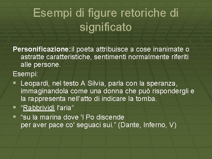 Le figure retoriche Un percorso di sintesi Federica